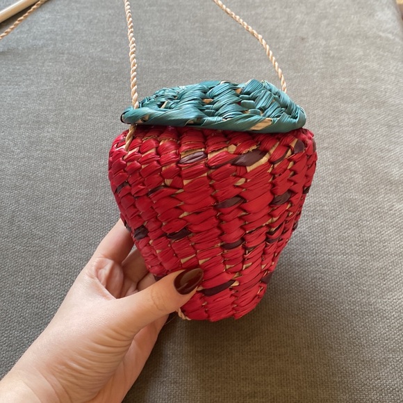 Bags | Handwoven Strawberry Purse | Poshmark